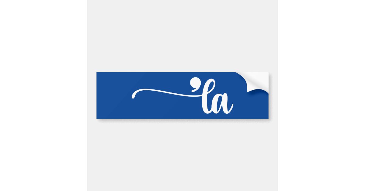 Comma La | Kamala Harris Blue Bumper Sticker | Zazzle