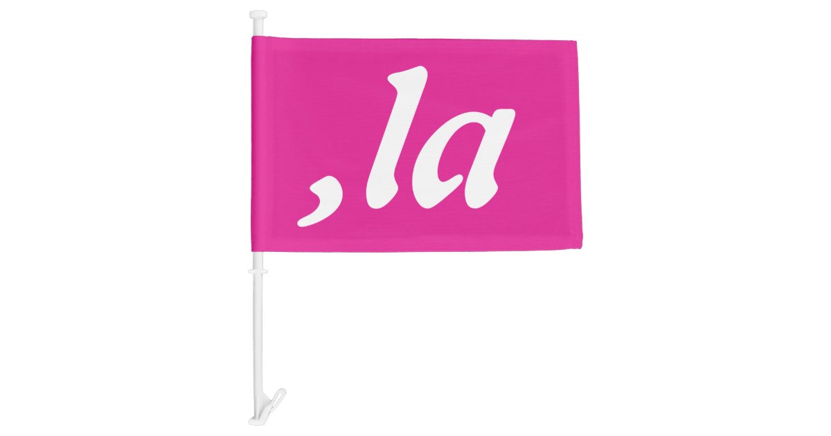 Comma La Kamala Harris - customized text design Car Flag | Zazzle