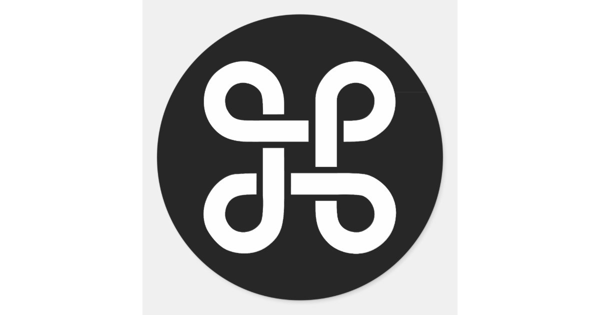 Command Apple Mac Ideology Classic Round Sticker | Zazzle