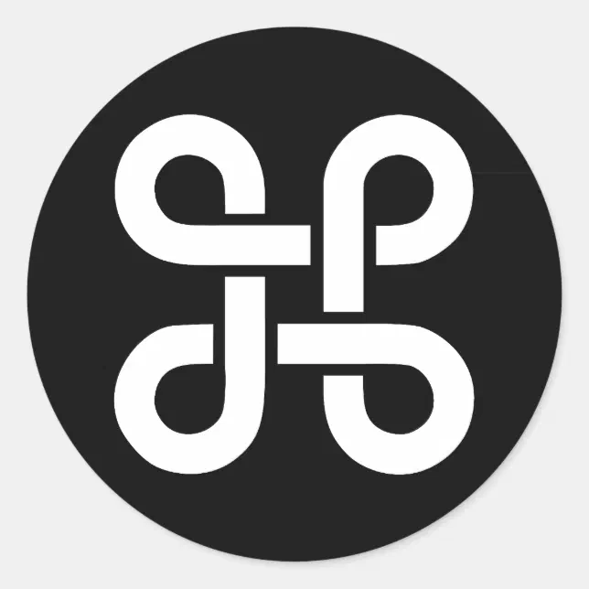 Command Apple Mac Ideology Classic Round Sticker | Zazzle