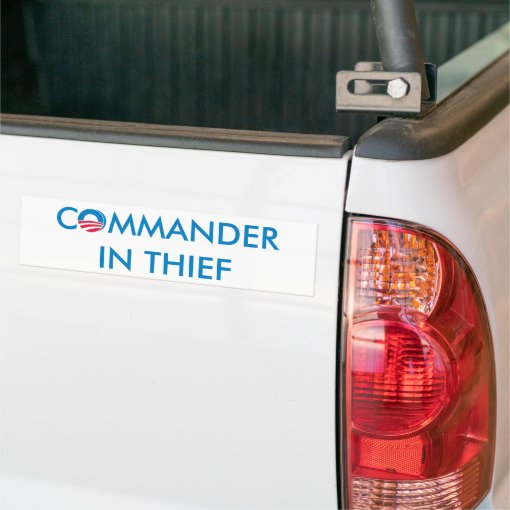 Commander in Thief Bumper Sticker | Zazzle