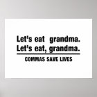 Commas Save Lives Poster | Zazzle.com