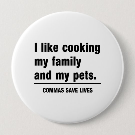 Commas Save Lives Button | Zazzle.com