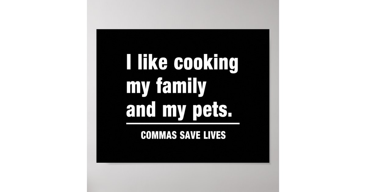 Commas Save Lives Poster | Zazzle