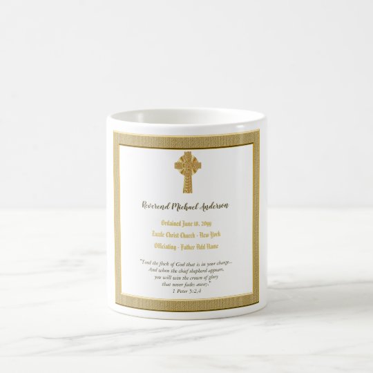 Commemorative ORDINATION gift Priest Pastor Deacon Coffee Mug | Zazzle.com