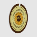 commemorative suffrage sunflower pin NAWSA Ornament | Zazzle