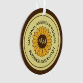 commemorative suffrage sunflower pin NAWSA Ornament | Zazzle
