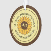commemorative suffrage sunflower pin NAWSA Ornament | Zazzle