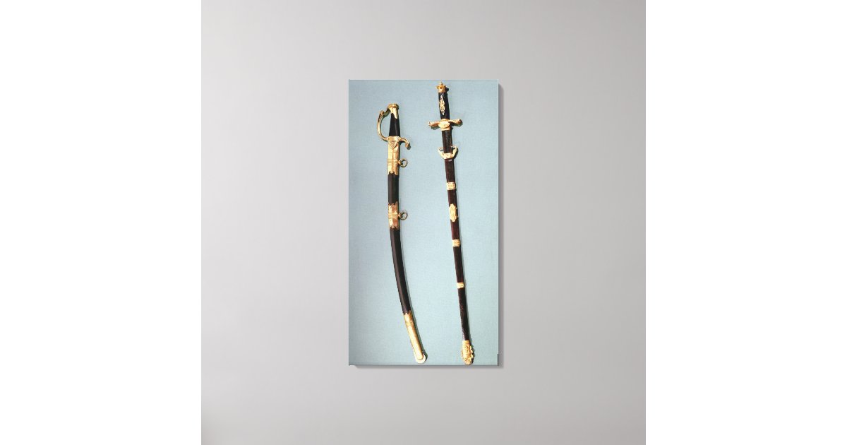 Commemorative sword given by Napoleon Bonaparte Canvas Print | Zazzle
