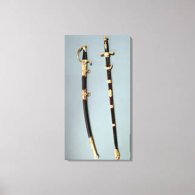 Commemorative sword given by Napoleon Bonaparte Canvas Print | Zazzle