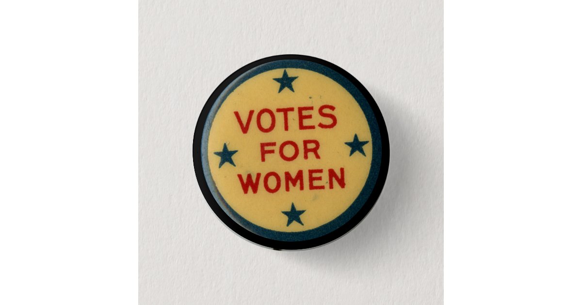 commemorative votes for women suffrage button | Zazzle