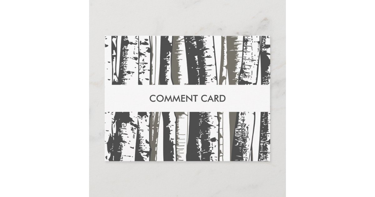 comment card aspen trees | Zazzle