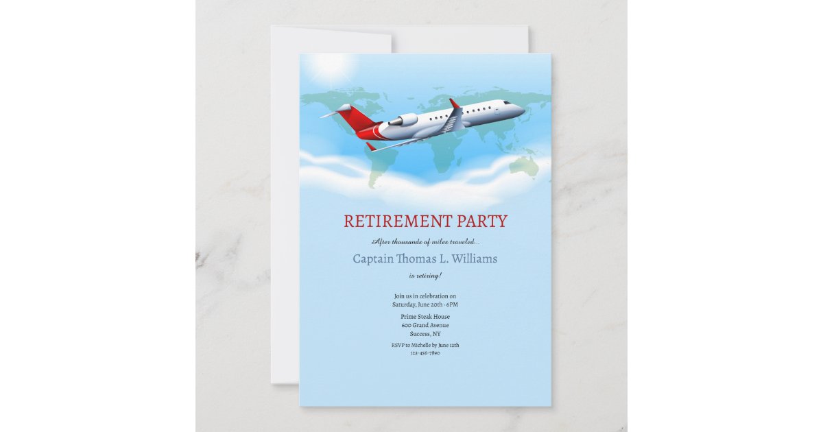 Commercial Airline Invitation | Zazzle