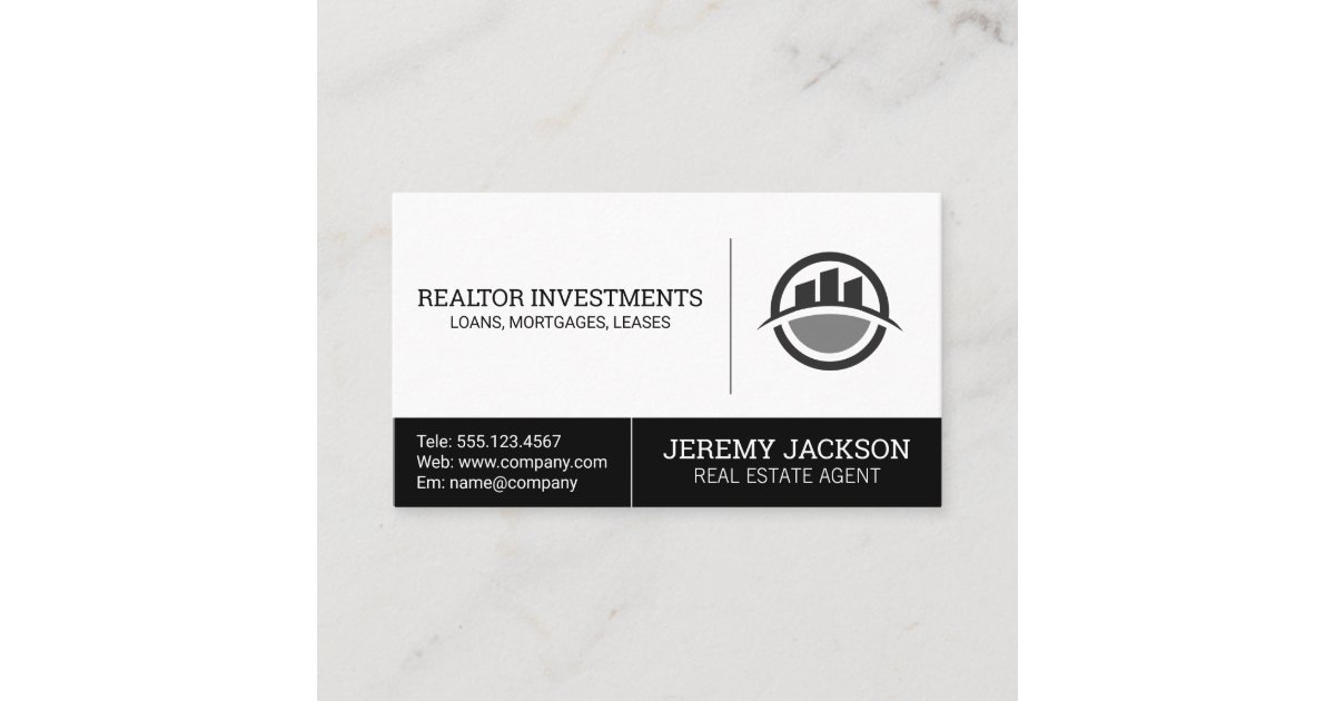 Commercial Buildings | Real Estate Business Card | Zazzle