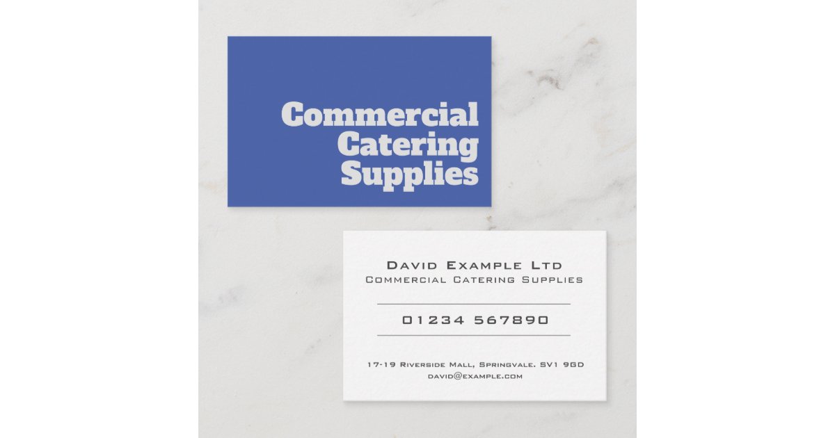 Commercial Catering Supplies Business Card | Zazzle