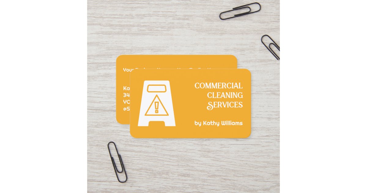 Commercial Cleaning Business Card | Zazzle