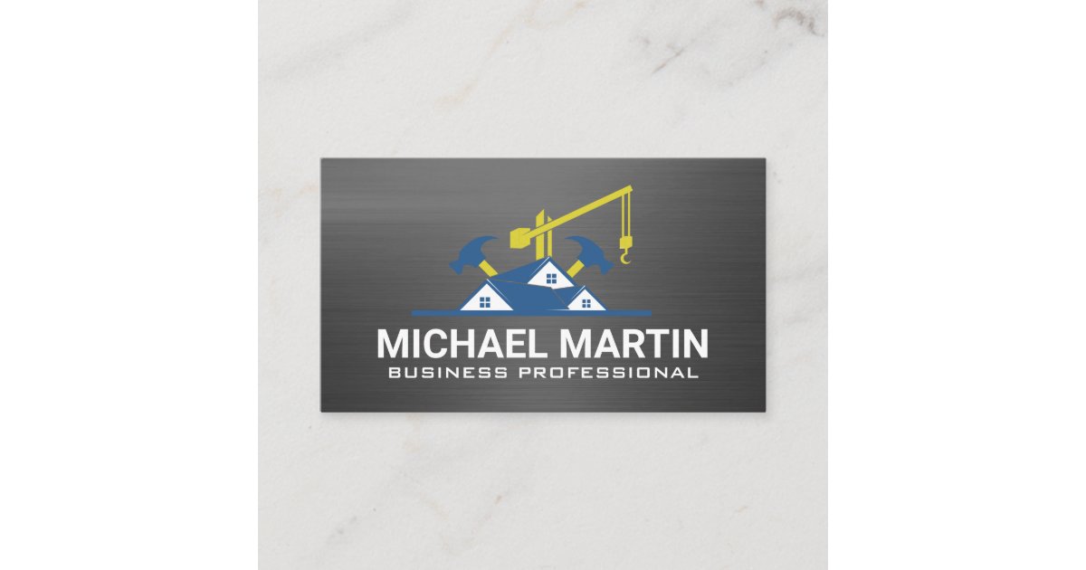 Commercial Construction Site | Builders Business Card | Zazzle