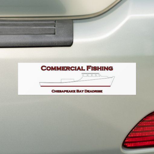 Commercial Fishing Chesapeake Bay Deadrise Boat Bumper Sticker | Zazzle