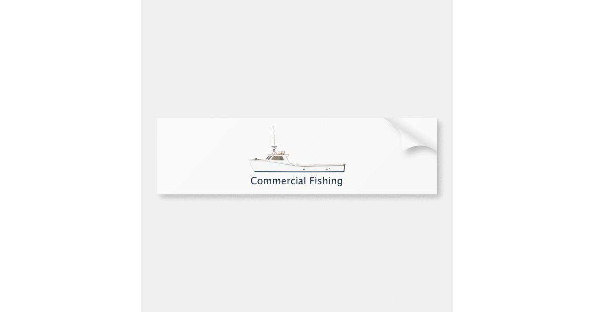 Commercial Fishing deadrise boat Bumper Sticker | Zazzle