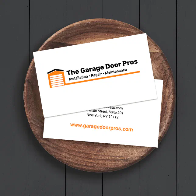 Commercial Garage Door Installer and Repair Business Card | Zazzle