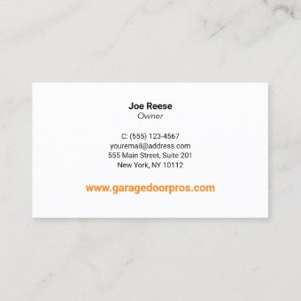 Commercial Garage Door Installer and Repair Business Card | Zazzle