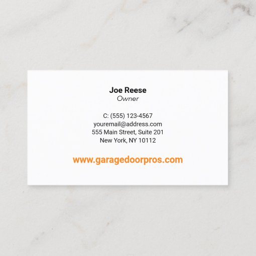 Commercial Garage Door Installer and Repair Business Card | Zazzle