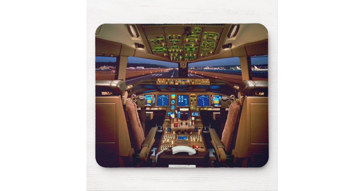Commercial Jet Cockpit Mouse Pad | Zazzle
