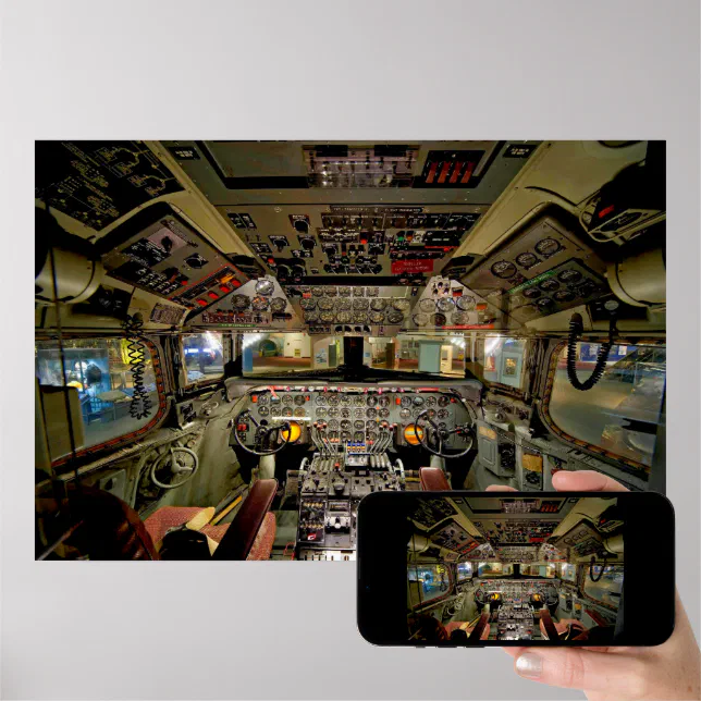 Commercial Jet Cockpit Poster | Zazzle