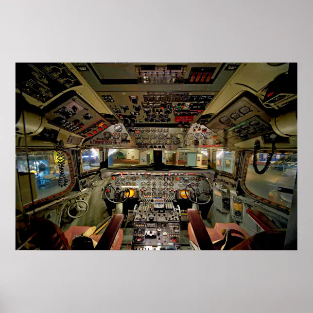 Commercial Jet Cockpit Poster | Zazzle