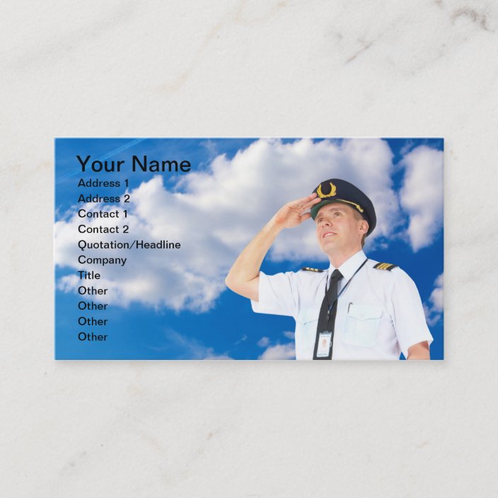 Commercial Pilot Business Card | Zazzle.com
