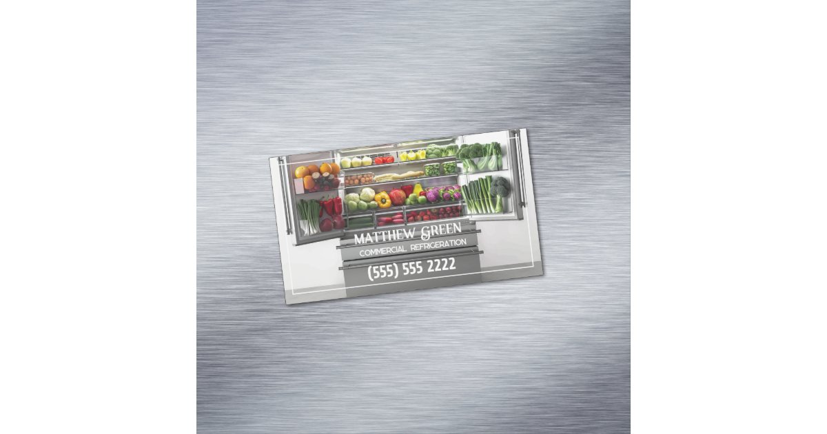 Commercial Refrigeration Business Card Magnet | Zazzle