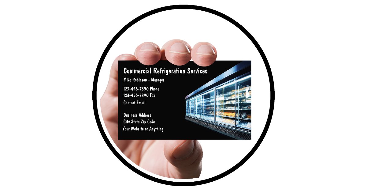 Commercial Refrigeration Contractor Business Card | Zazzle