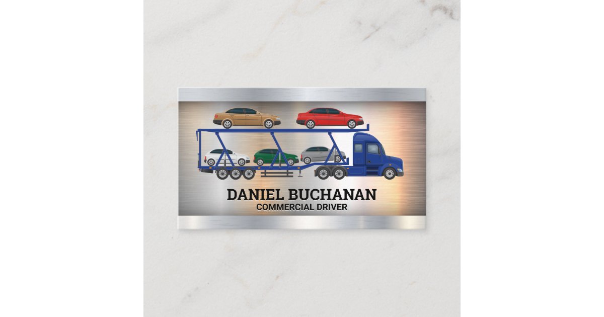 Commercial Truck Deliver Logo Business Card | Zazzle