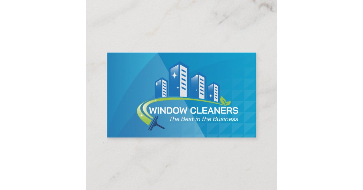 Commercial Window Cleaning Logo Business Card | Zazzle