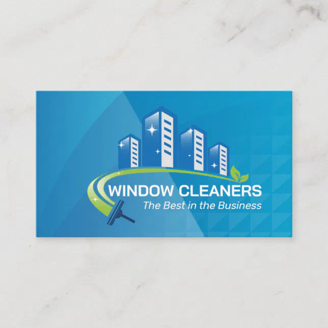 Commercial Window Cleaning Logo Business Card | Zazzle