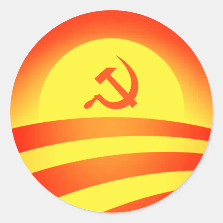 Commie Obama Logo Round Sticker | Zazzle