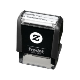 Commission number and expiration date combo notary self-inking stamp ...