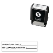 Commission number and expiration date combo notary self-inking stamp ...