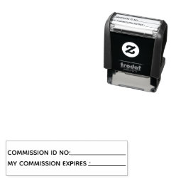 Commission number and expiration date combo notary self-inking stamp ...