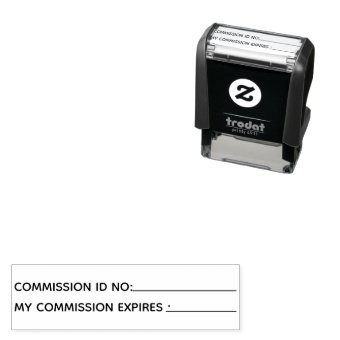 Commission number and expiration date combo notary self-inking stamp ...