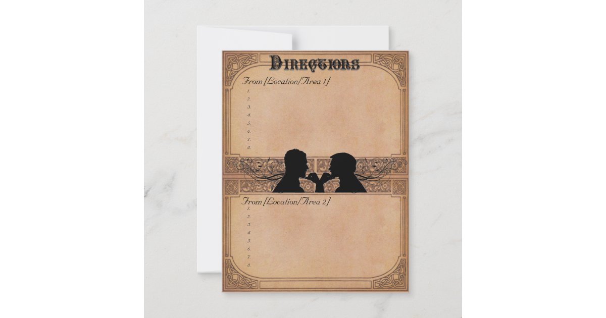 Commitment Ceremony Custom Driving Directions Invitation | Zazzle