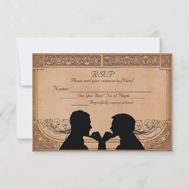 Commitment Ceremony Custom RSVP Card | Zazzle