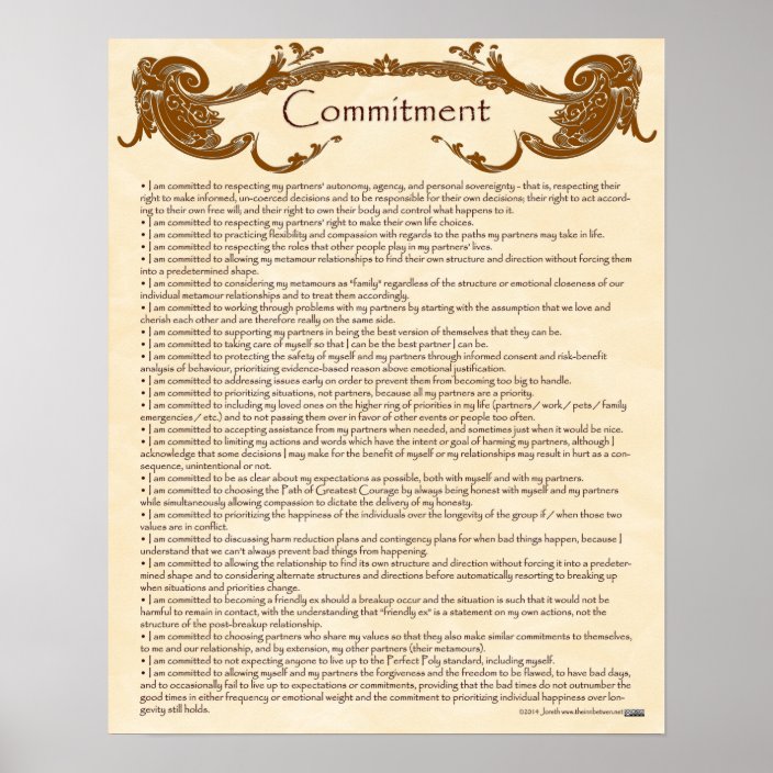 Commitment Poster 16x20 | Zazzle.com