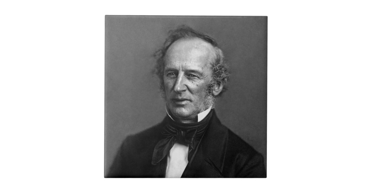 Commodore Cornelius Vanderbilt Portrait circa 1850 Ceramic Tile | Zazzle