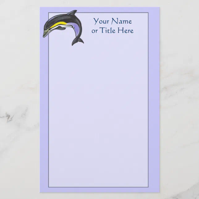 Common Dolphin Stationery | Zazzle