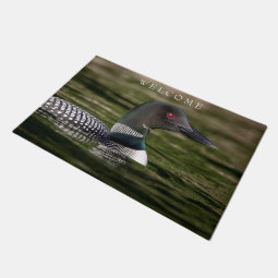 Common Loon on Jabe Pond Doormat | Zazzle