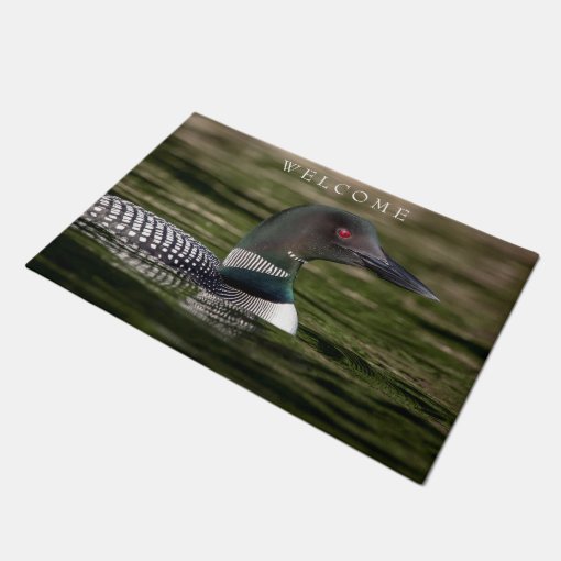 Common Loon on Jabe Pond Doormat | Zazzle