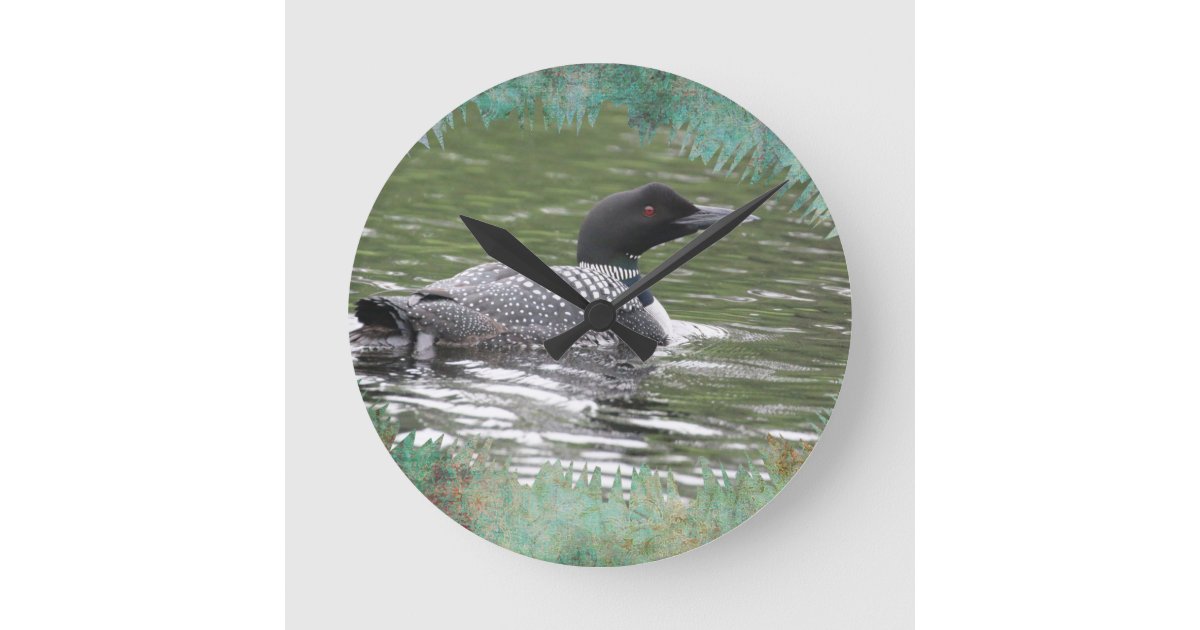 Common Loon Wall Clock | Zazzle