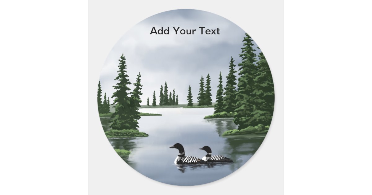 Common Loons Classic Round Sticker | Zazzle