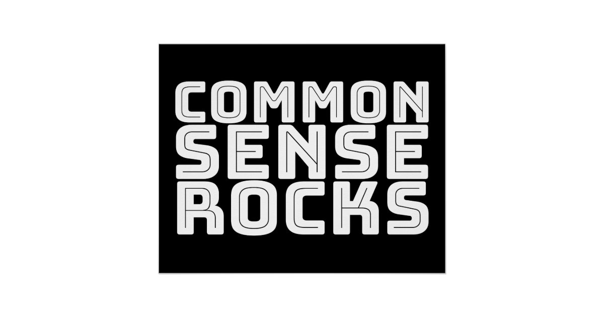 Common Sense - Logic Humor Poster | Zazzle